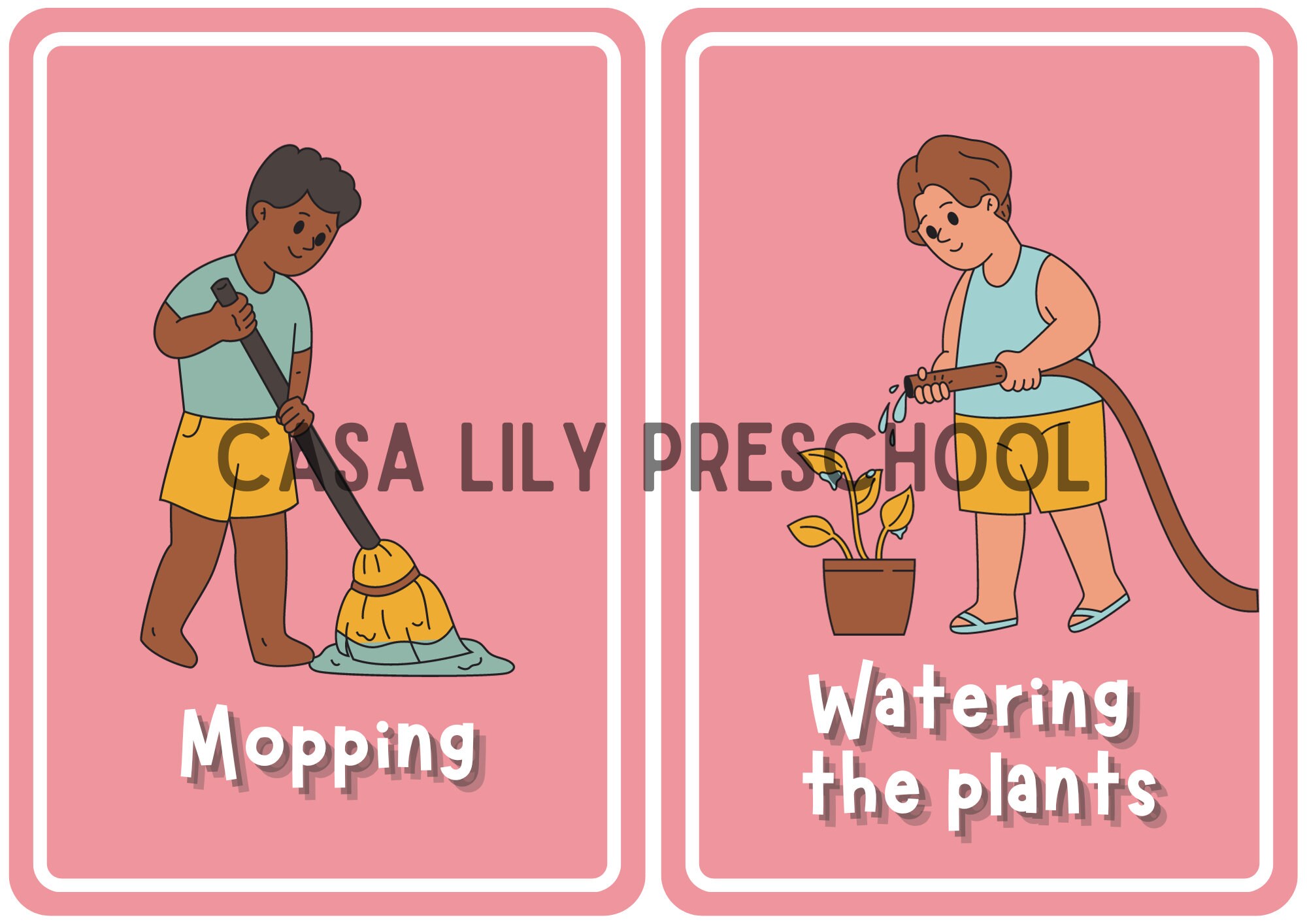 16 Household Chores | Preschool Cards | Homeschool Cards | Educational ...
