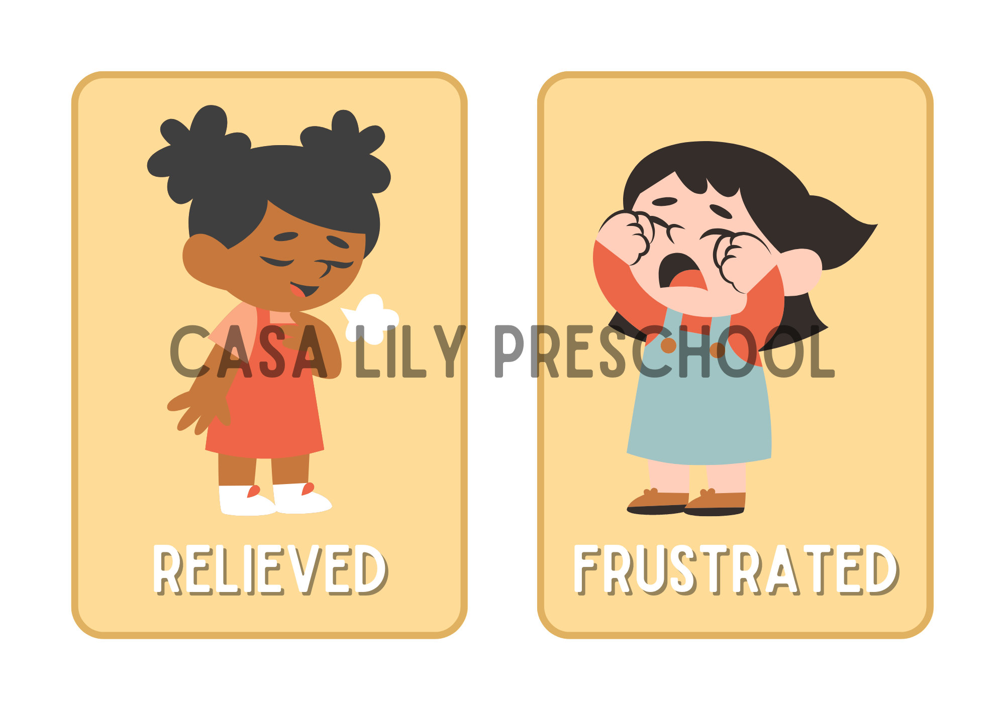 16 Emotions Flashcards Feelings Poster Educational Printable Cards ...