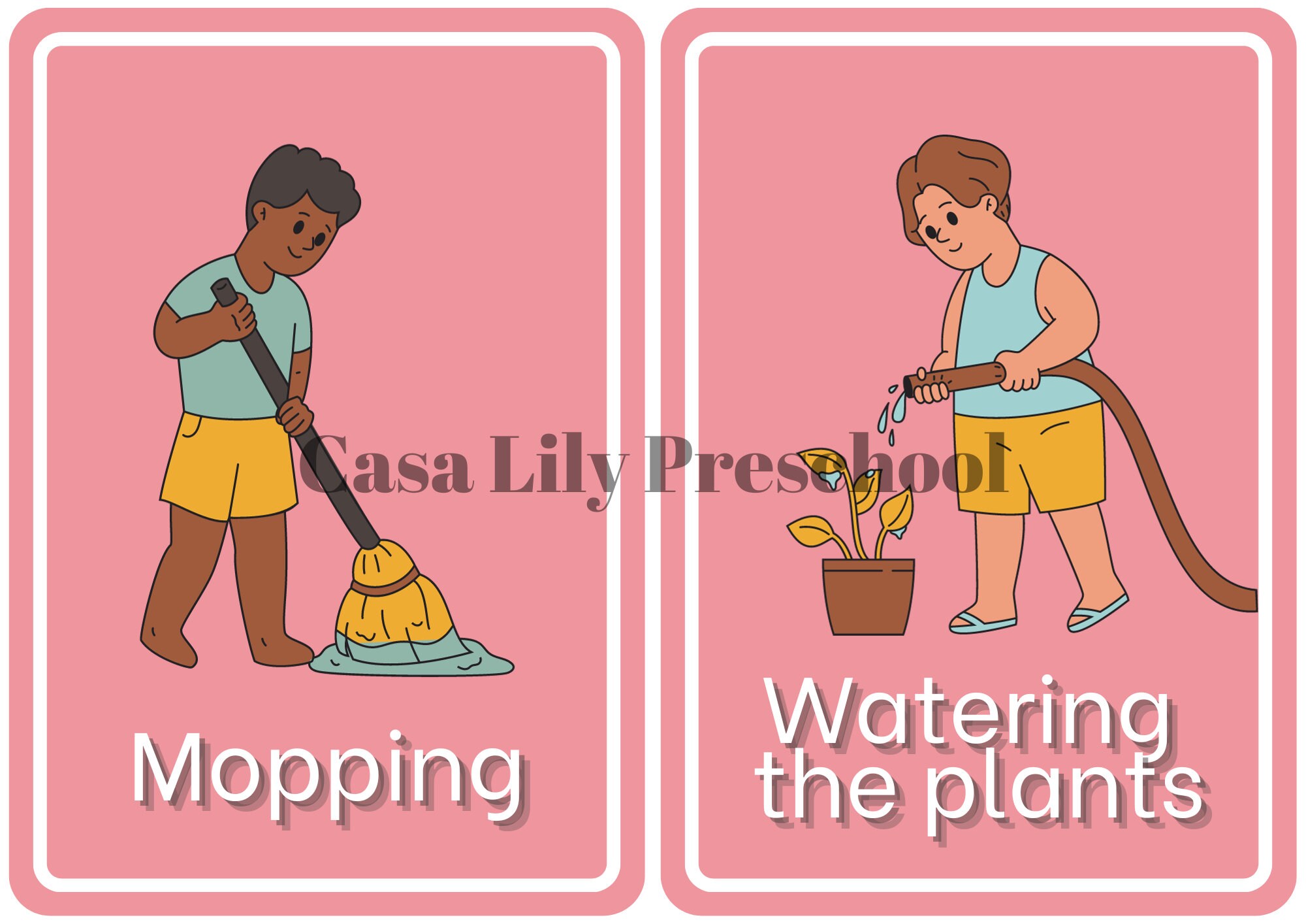 16 Household Chores Preschool Cards Homeschool Cards - Etsy