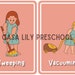 16 Household Chores Preschool Cards Homeschool Cards Educational ...