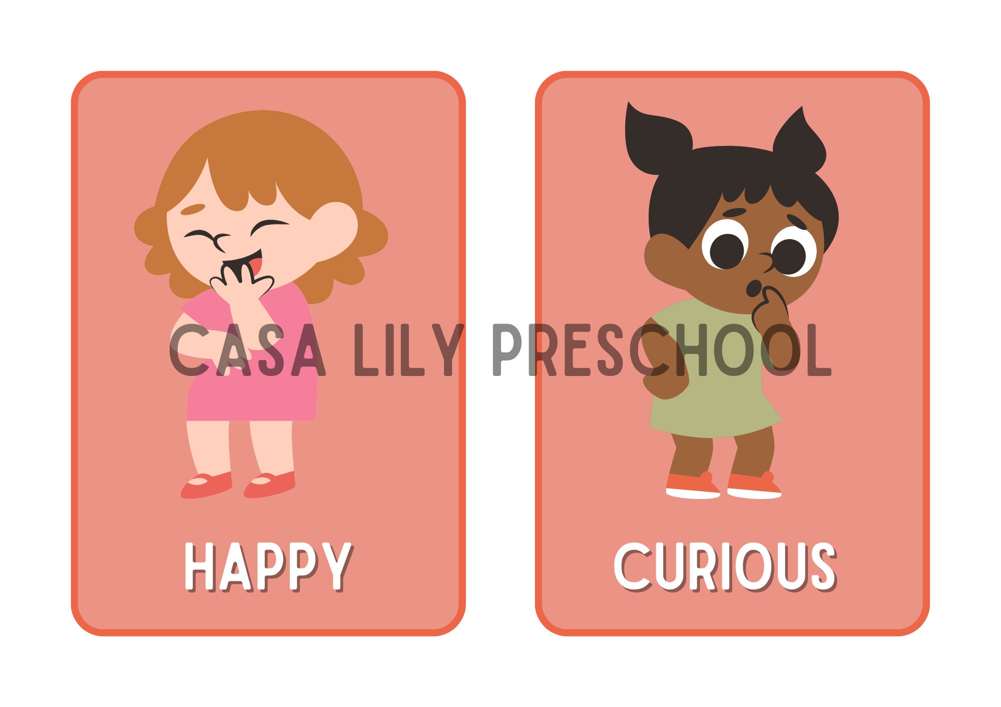 16 Emotions Flashcards Feelings Poster Educational Printable Cards ...