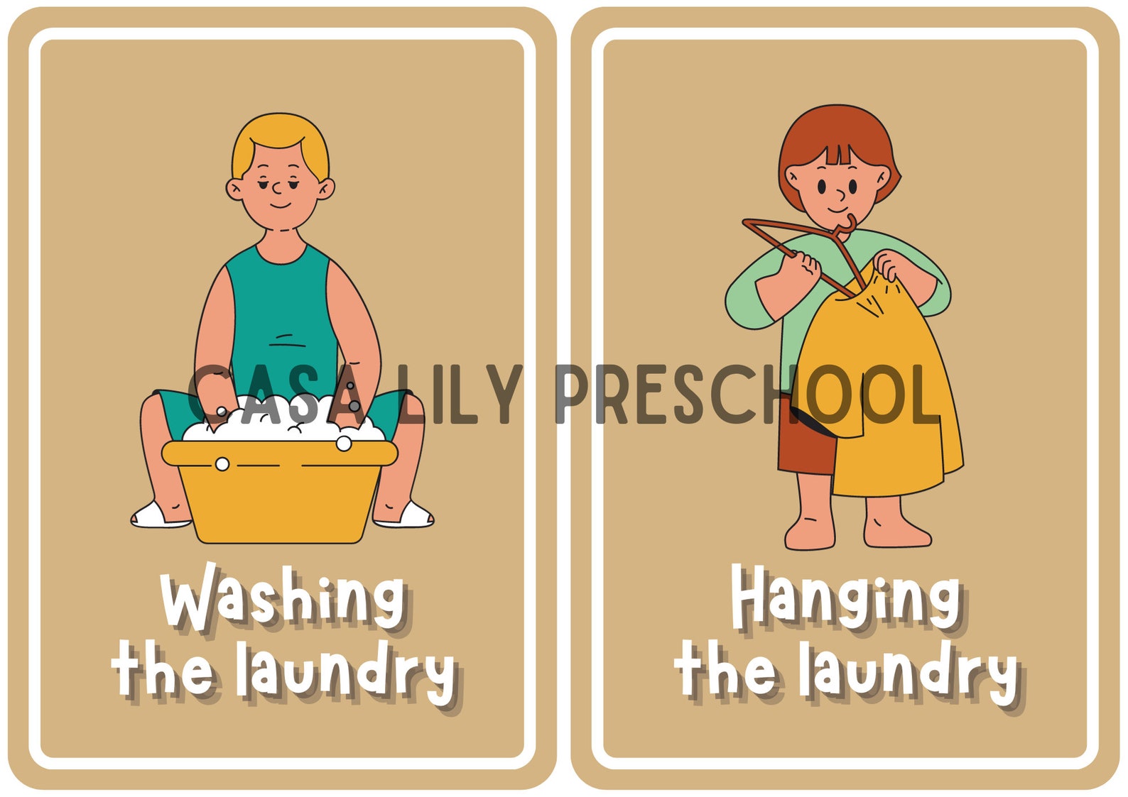16 Household Chores | Preschool Cards | Homeschool Cards | Educational ...