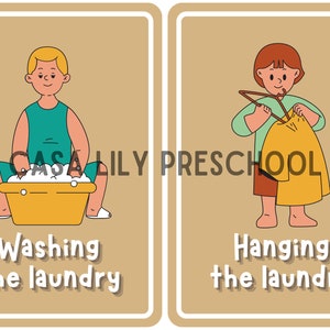 16 Household Chores | Preschool Cards | Homeschool Cards | Educational ...