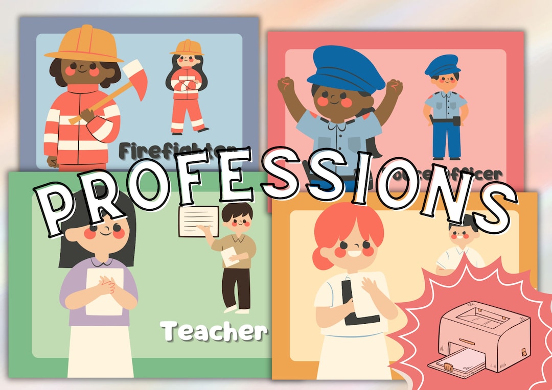 12 Professions Flashcards | People Who Help Us Cards | Community ...