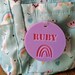 Personalised Acrylic Bag Tags Round Kids Name School Backpacks Back to ...