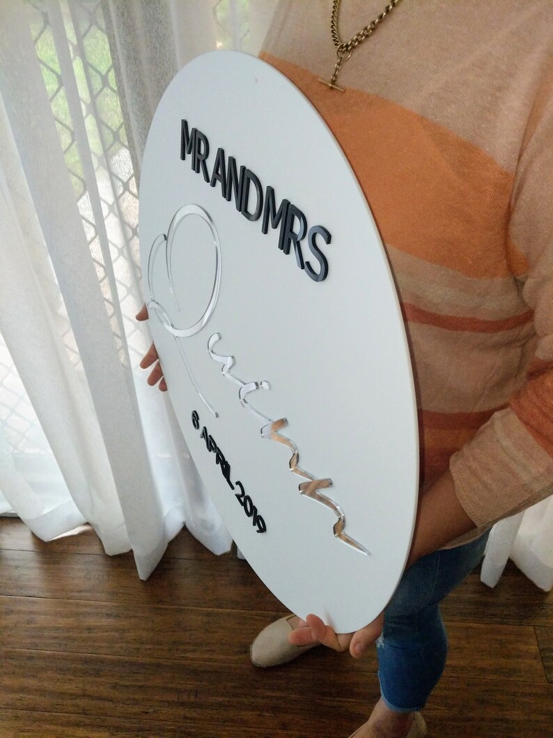 Personalised Round Welcome Sign Guest Book Event | Etsy