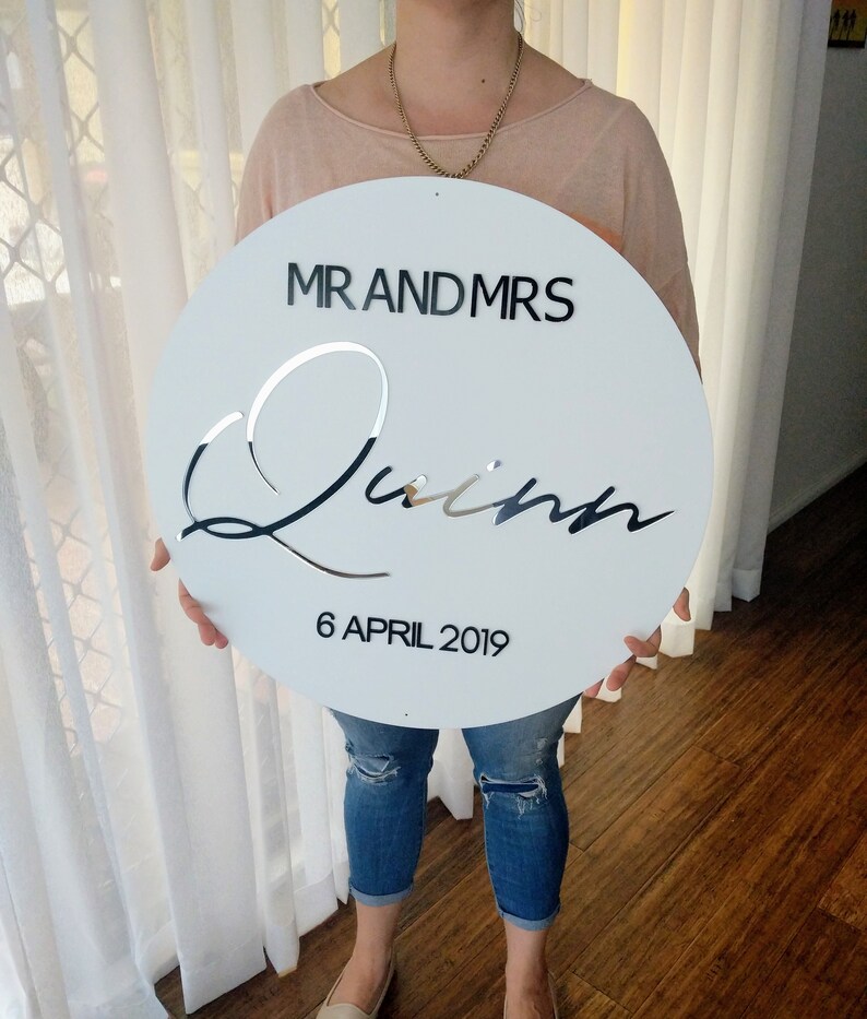 Personalised Round Welcome Sign Guest Book Event | Etsy