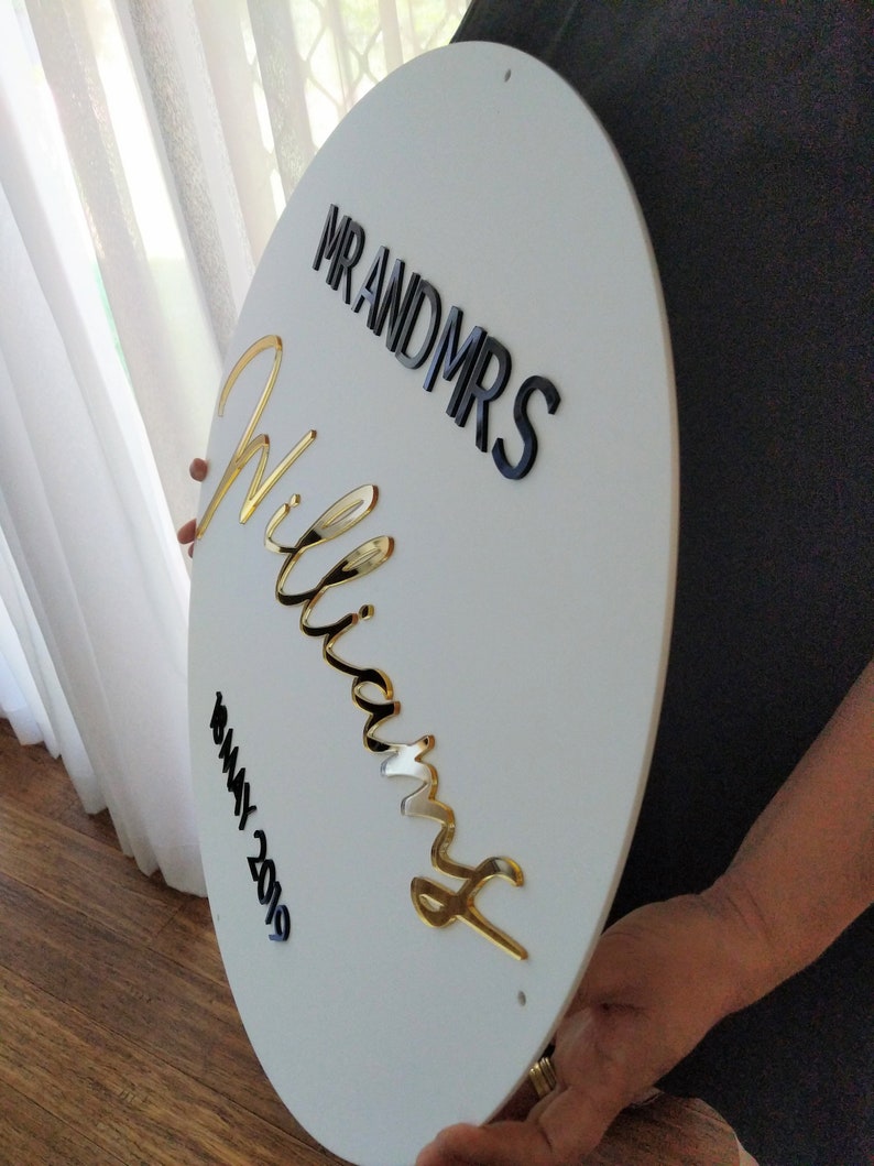 Personalised Round Welcome Sign Guest Book Event | Etsy