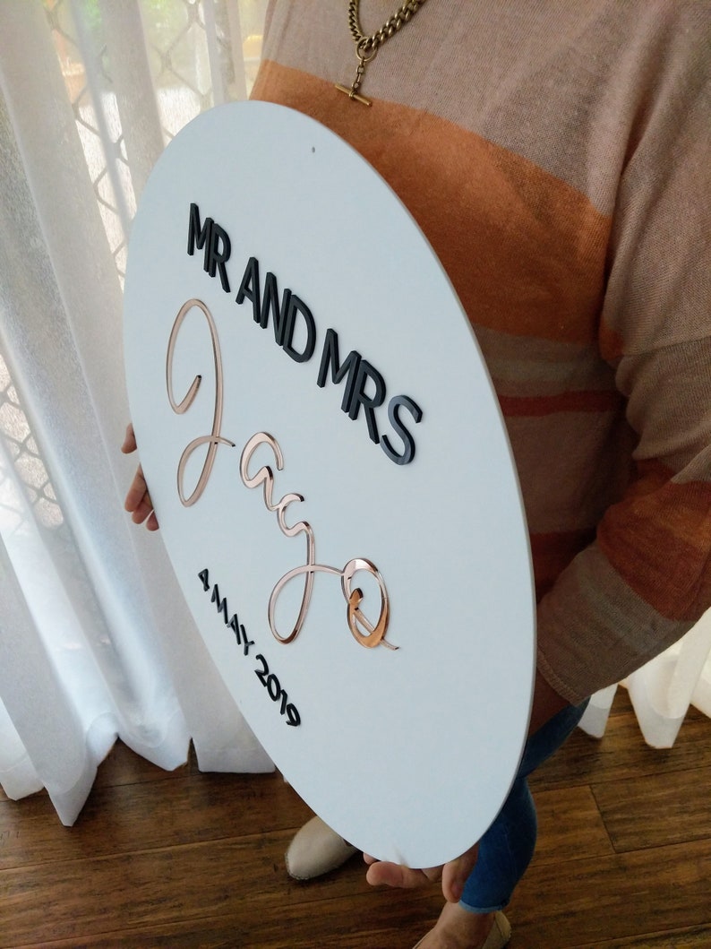 Personalised Round Welcome Sign Guest Book Event | Etsy