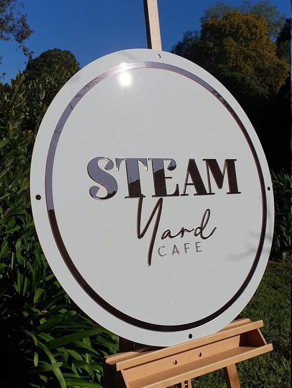 Round Business Sign with Logo 3D Business Commercial Signage | Etsy