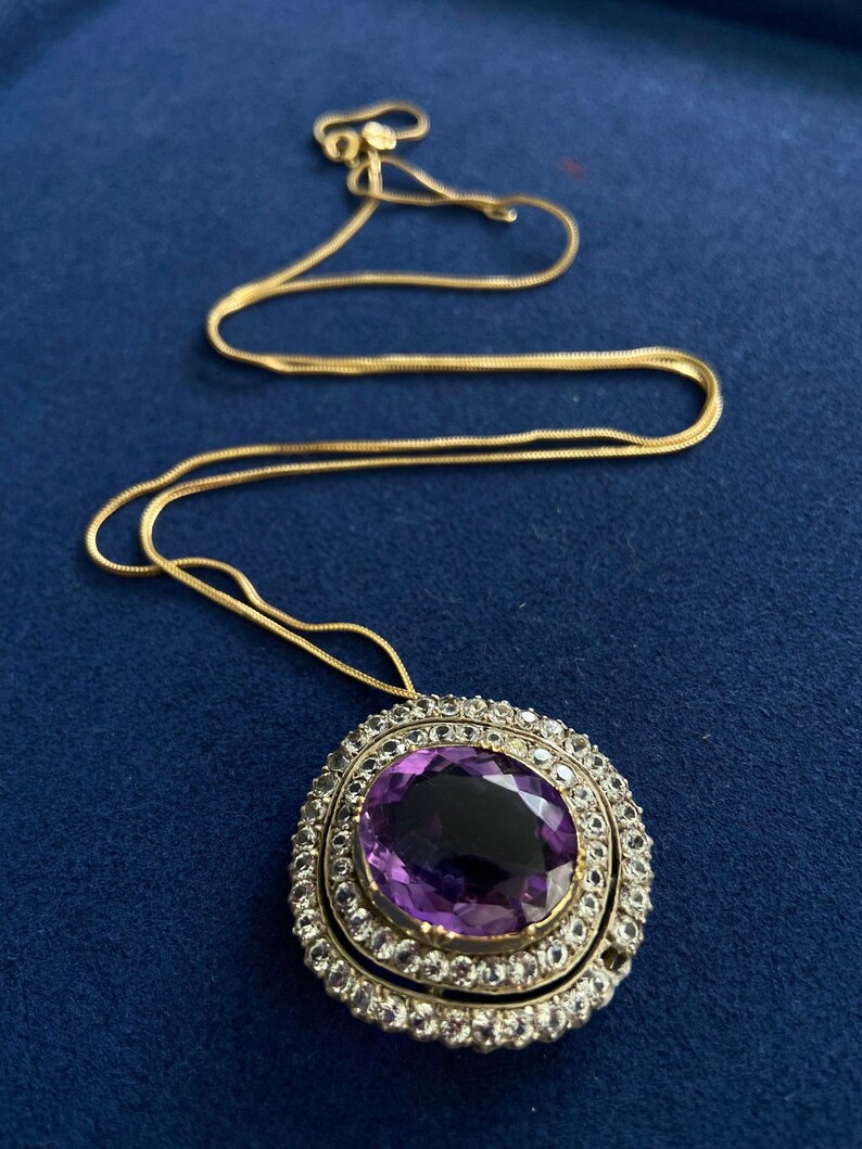 This is a Lovely Antique Russian Siberia Amethyst Set on 15k Gold and ...