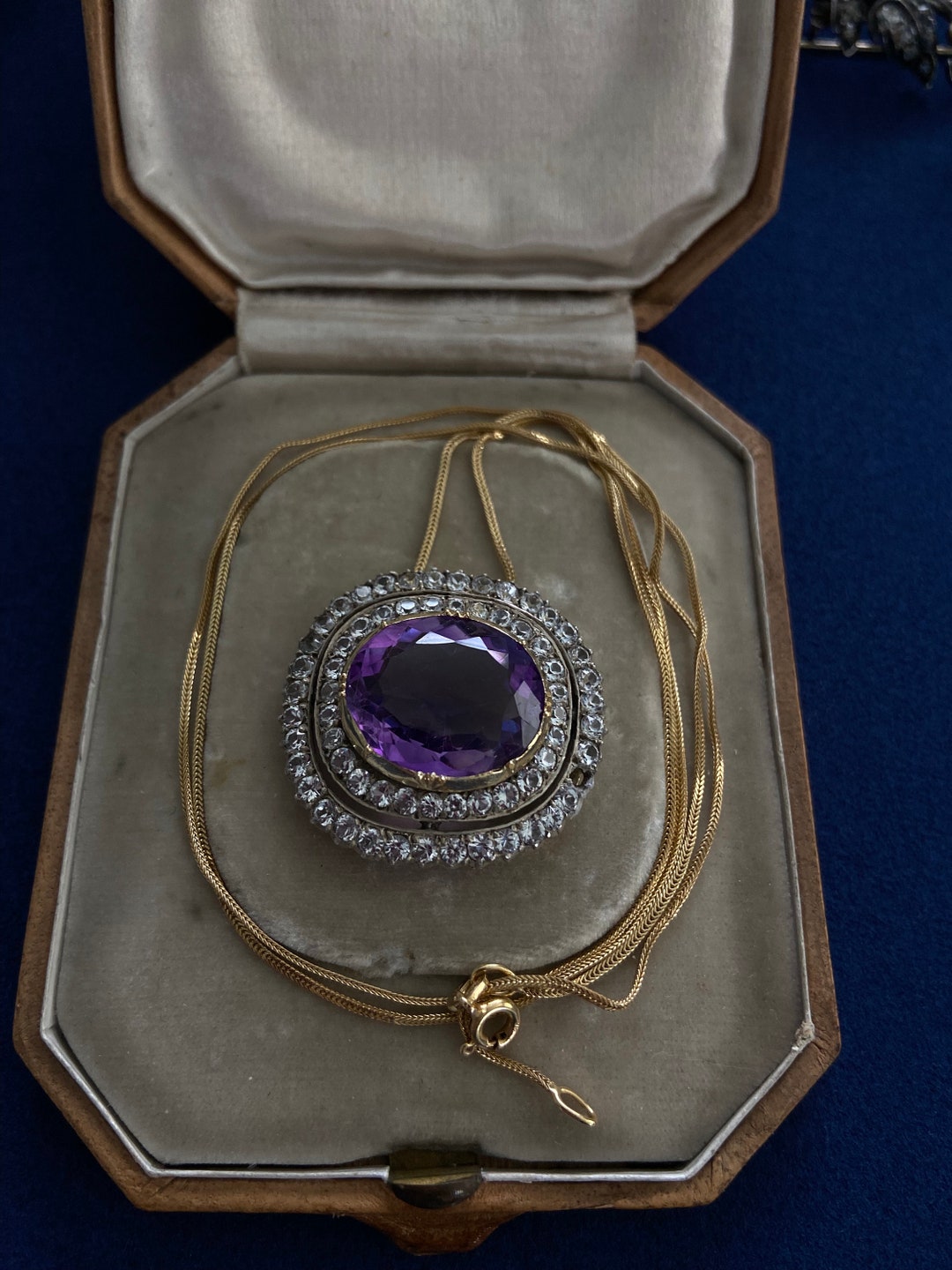 This is a Lovely Antique Russian Siberia Amethyst Set on 15k Gold and ...
