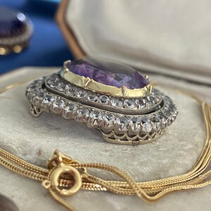 This is a Lovely Antique Russian Siberia Amethyst Set on 15k Gold and ...