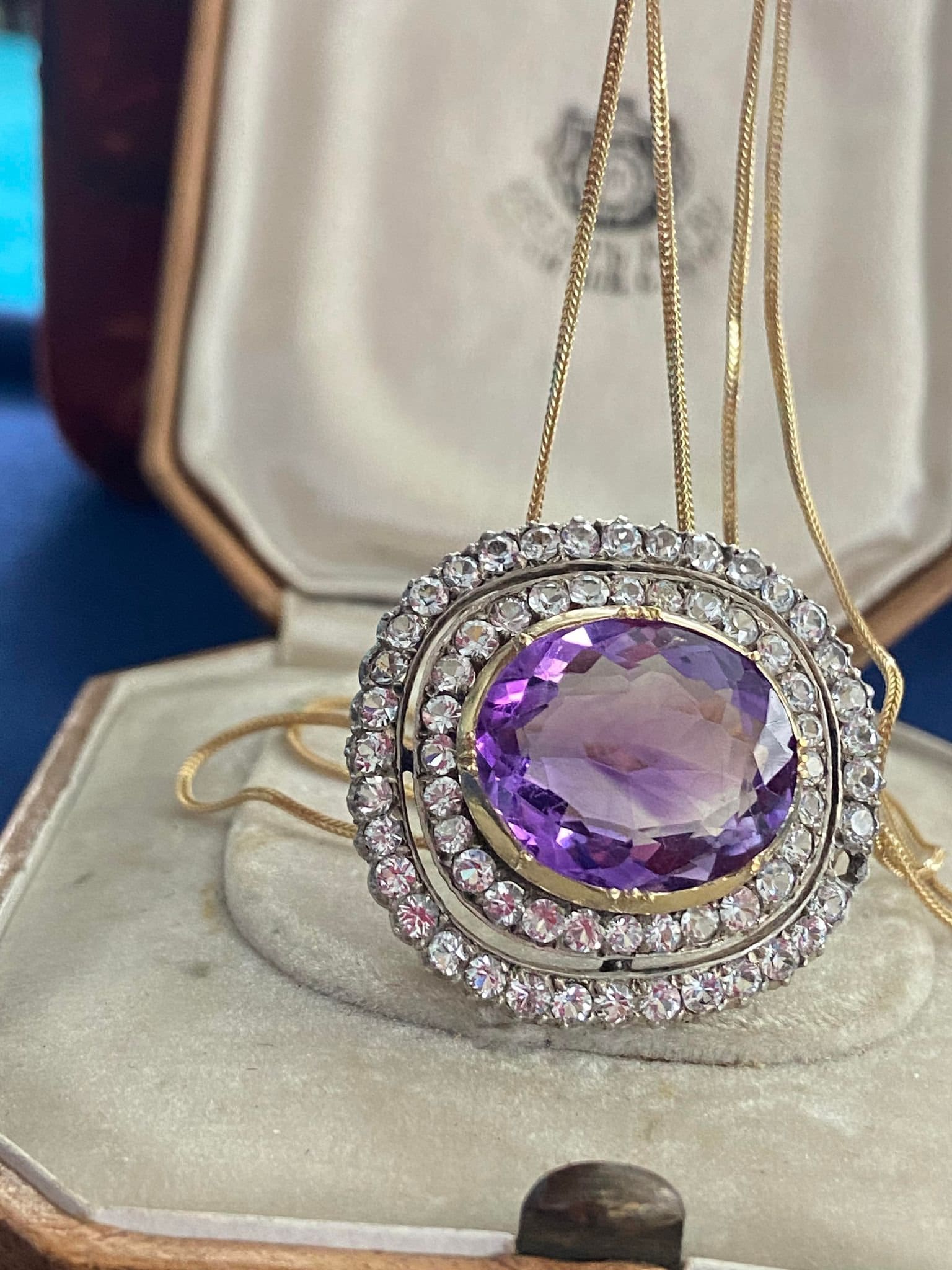 This is a Lovely Antique Russian Siberia Amethyst Set on 15k Gold and ...