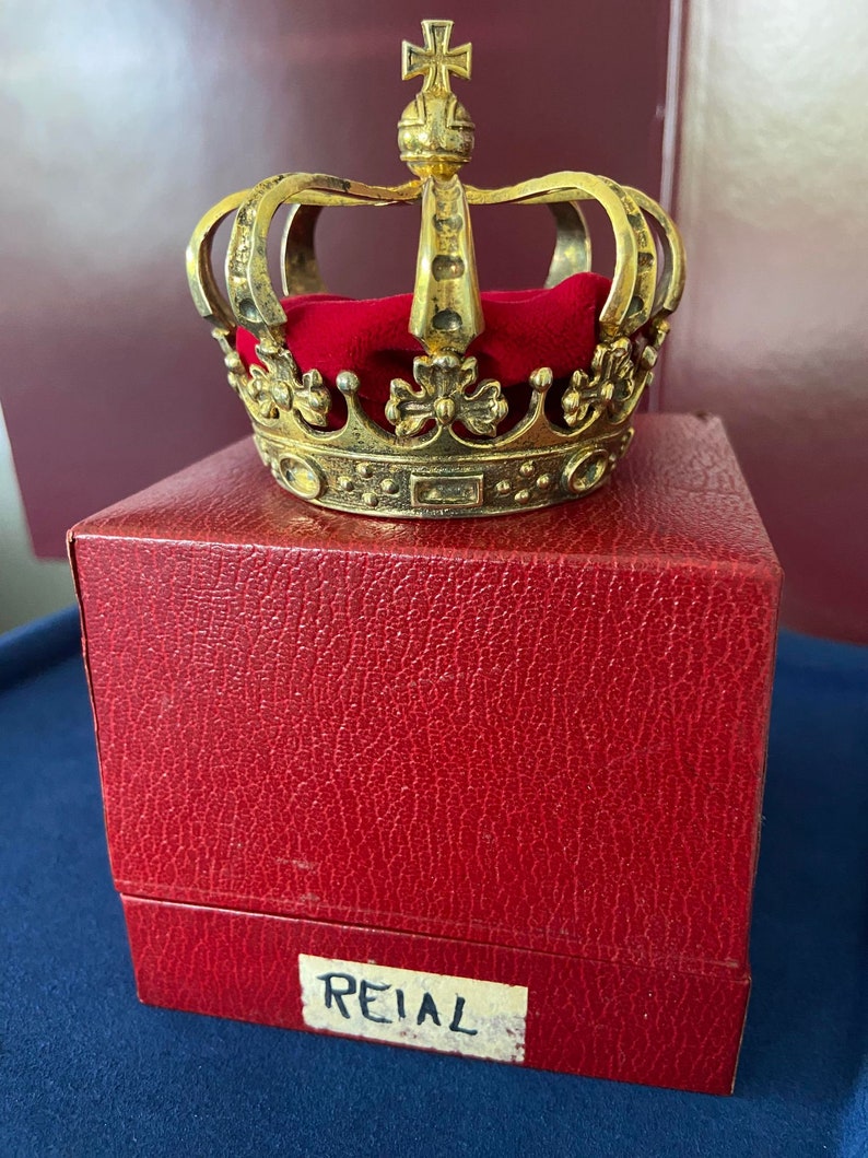 Antique Miniature of the Heraldic Royal Crown of Spain Circa of 1900 ...