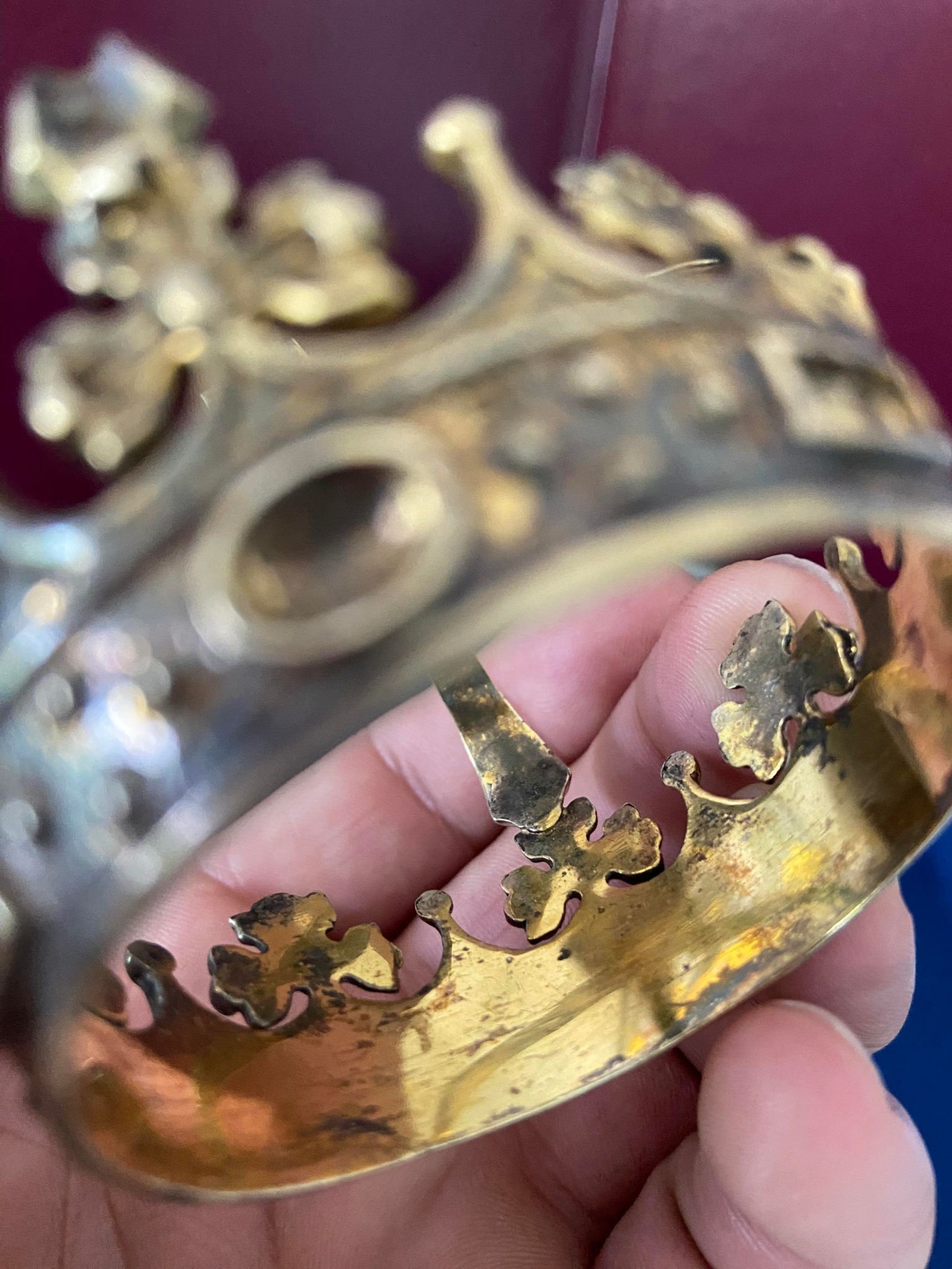 Antique Small Gilt Silver Tudor Crown Circa of 1900 - Etsy