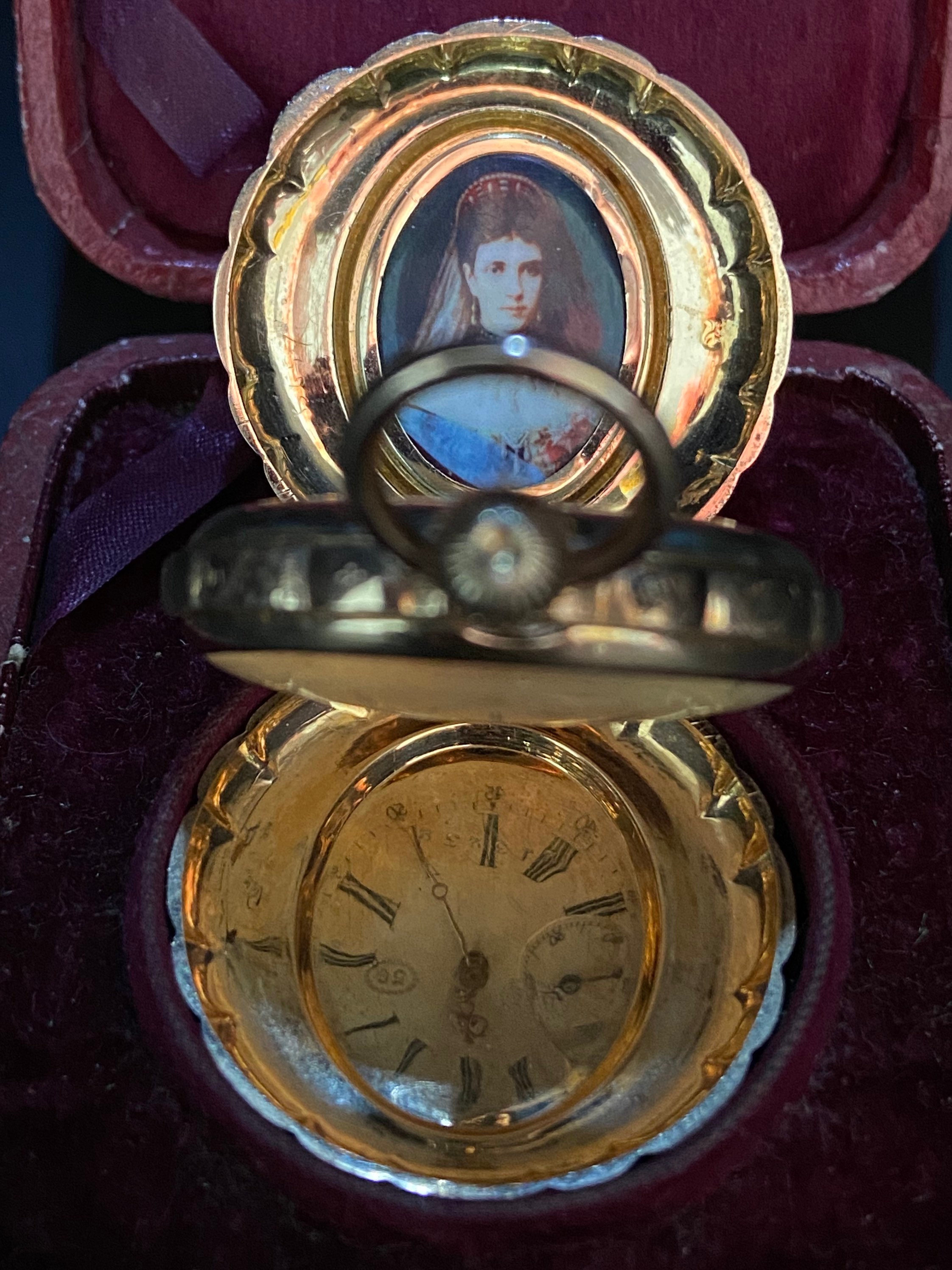 Antique Imperial Russian Pocket Watch 14k Solid Gold and Enamel ...