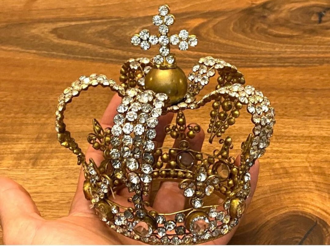 Antique Crown Made of Brass and Paste Gemstones 19th. We Offer Layaway ...