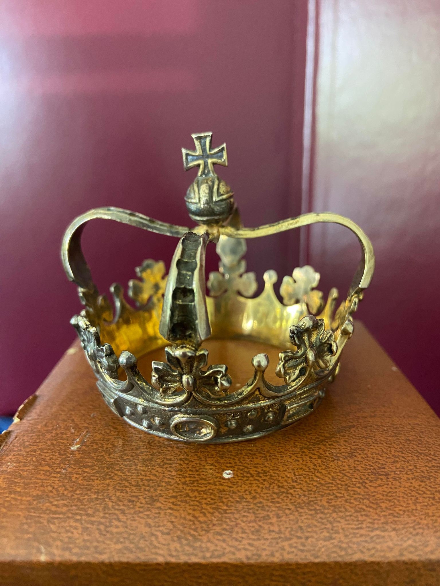 Antique Small Gilt Silver Tudor Crown Circa of 1900 - Etsy