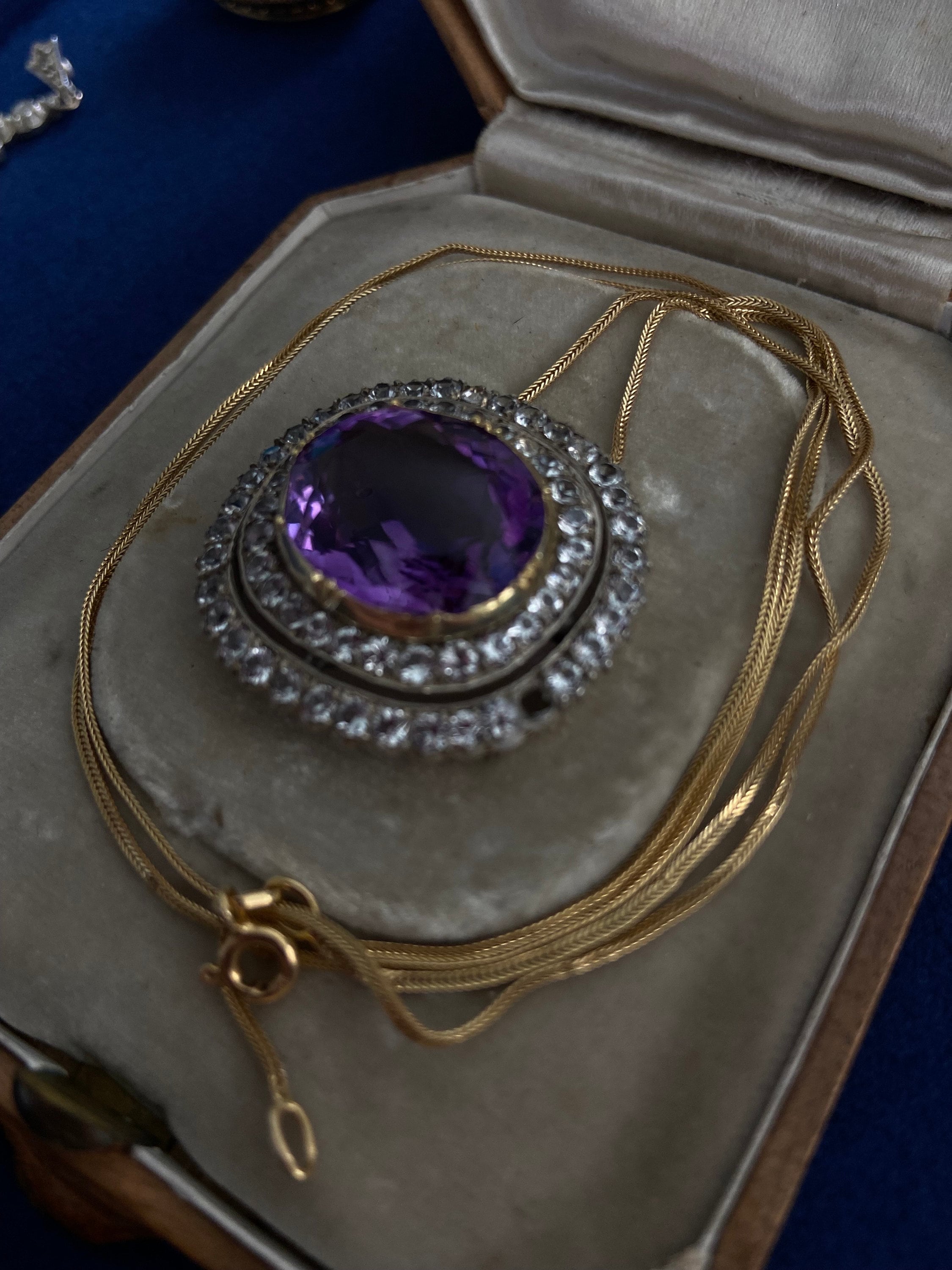 This is a Lovely Antique Russian Siberia Amethyst Set on 15k Gold and ...