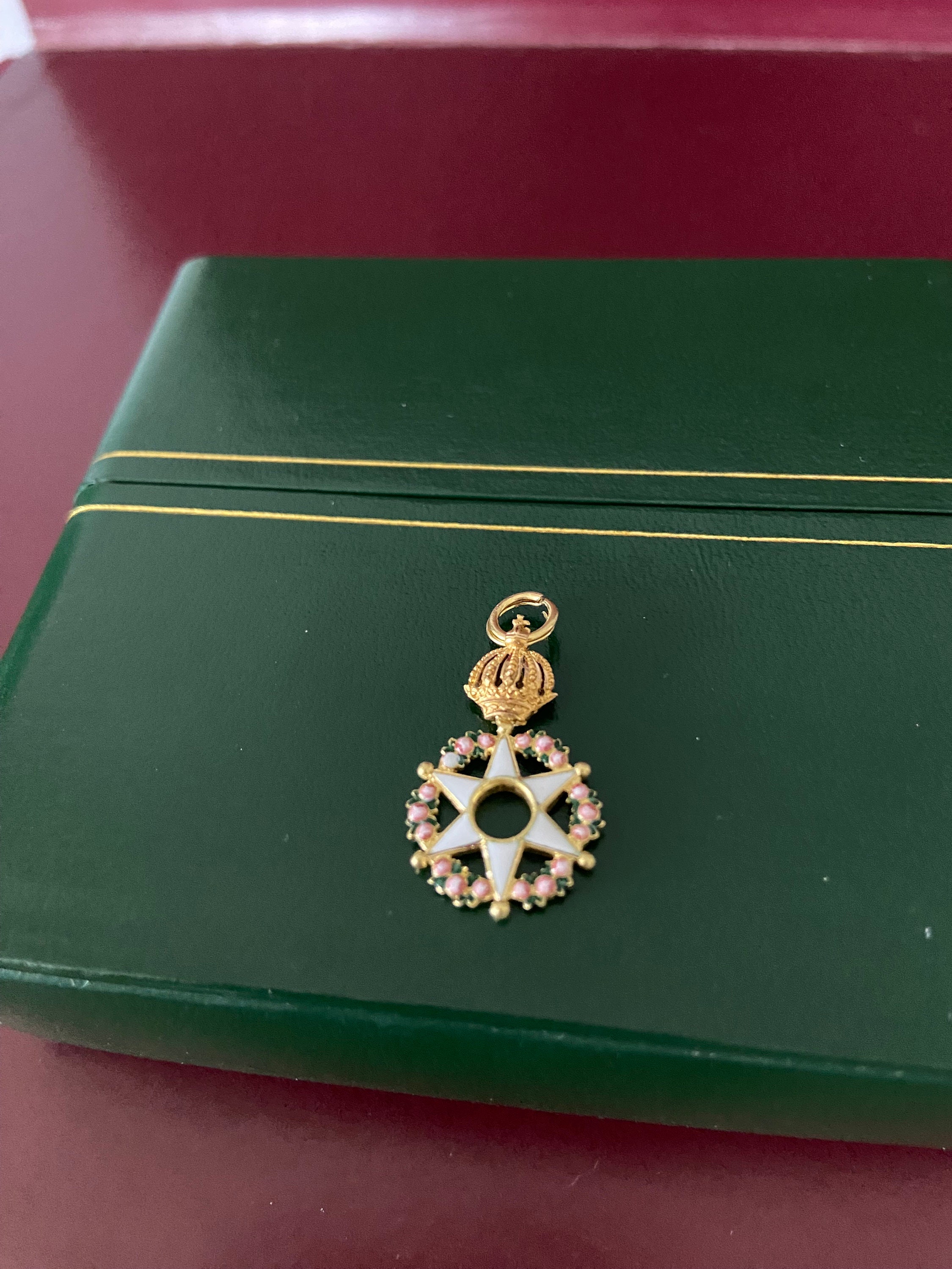 Miniature of the Imperial Order of the Rose Made of 18k Gold and Enamel ...
