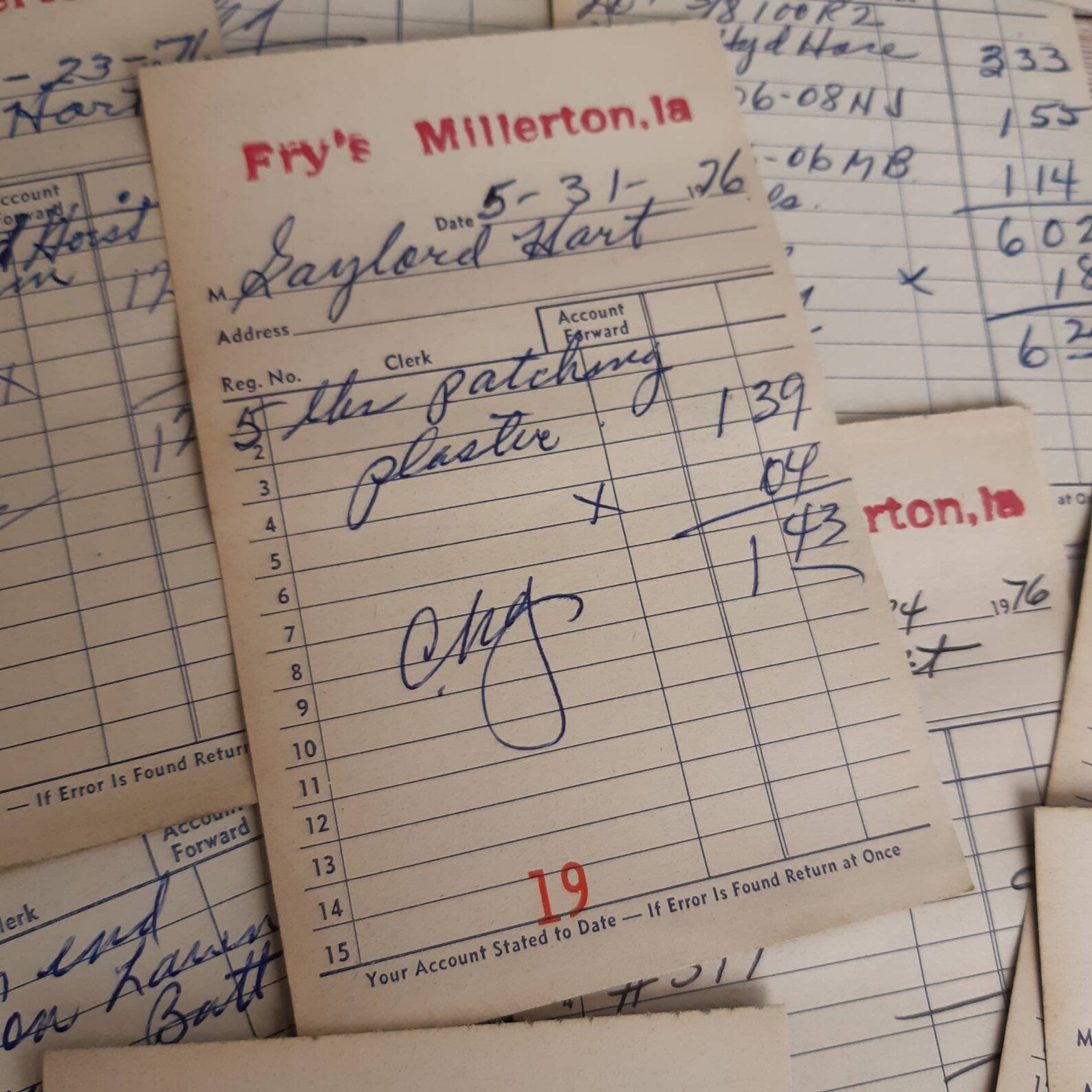 12 pcs Fry's Millerton receipts from 1970s Old receipts | Etsy