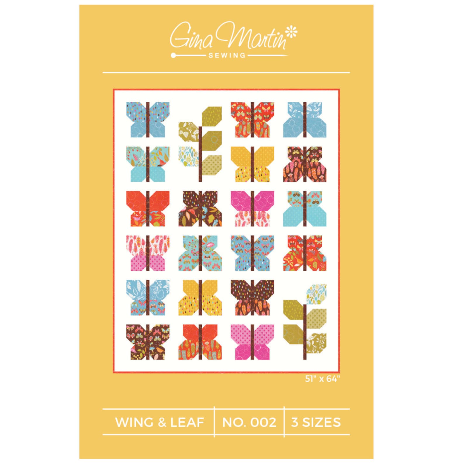 WING & LEAF: A Modern Paper Quilt Pattern in 3 Sizes by Gina - Etsy