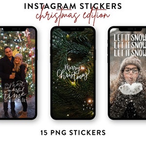 Instagram Story Stickers | Digital Stickers | Christmas Stickers ...
