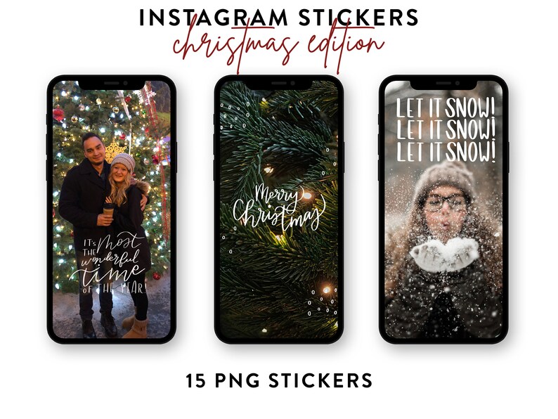 Instagram Story Stickers | Digital Stickers | Christmas Stickers ...