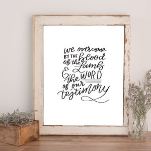 Baptism Printable | Christian Testimony Printable | Revelation 12:11 ...