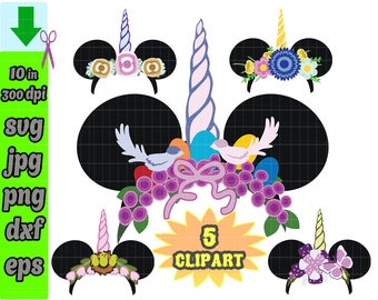 Unicorn mickey mouse | Etsy