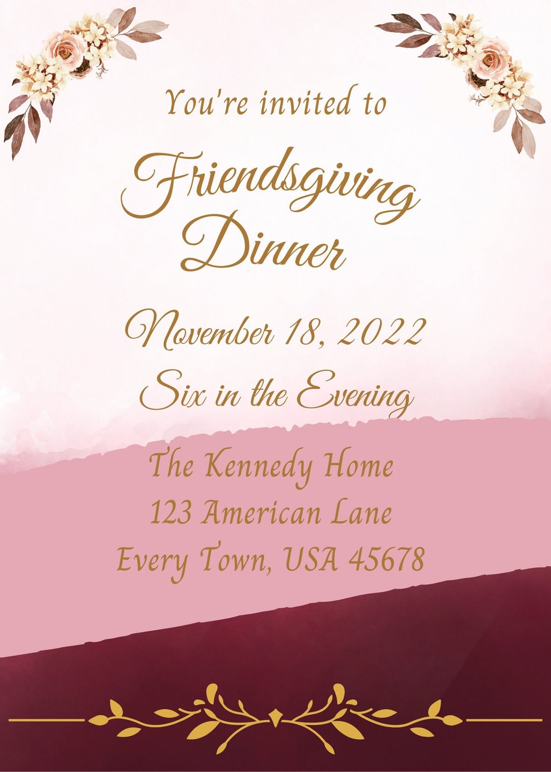 Friendsgiving Invitation - Etsy