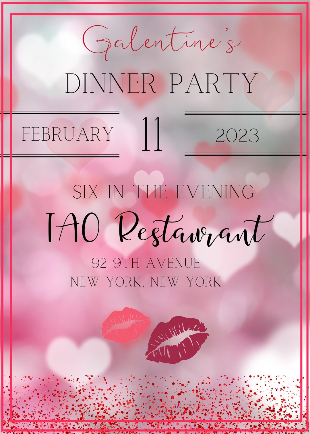 Galentine’s Day Dinner Party Invitation - Etsy