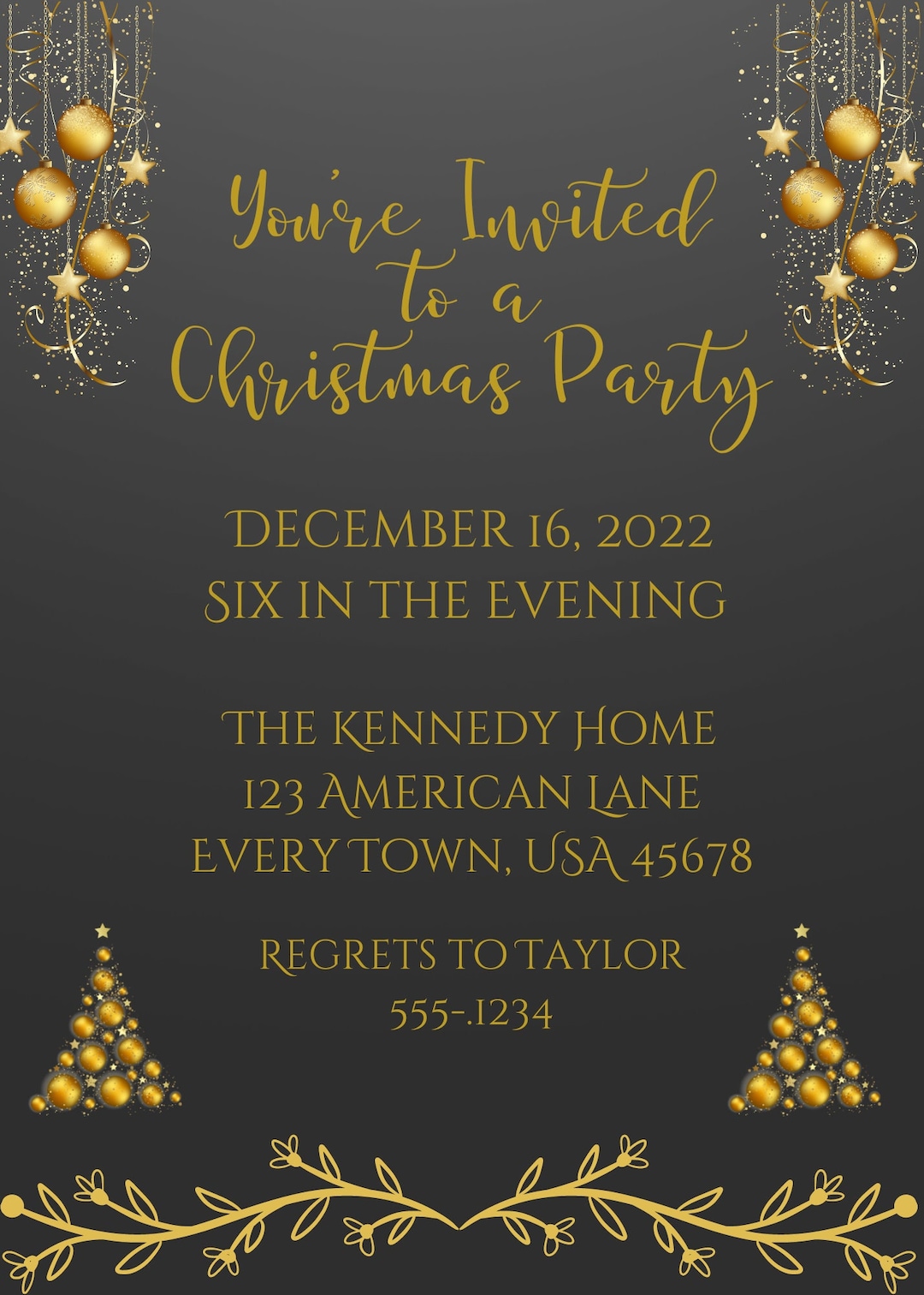 Christmas Party Invitations - Etsy