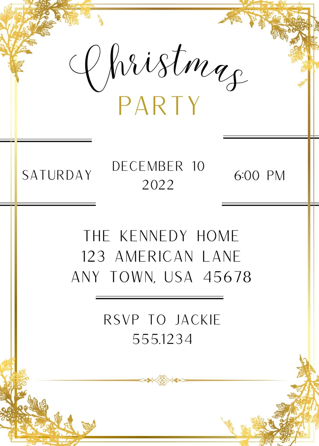Christmas Party Invitation - Etsy