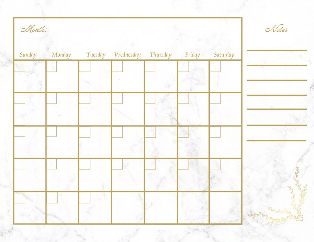 Printable Calendar - Etsy