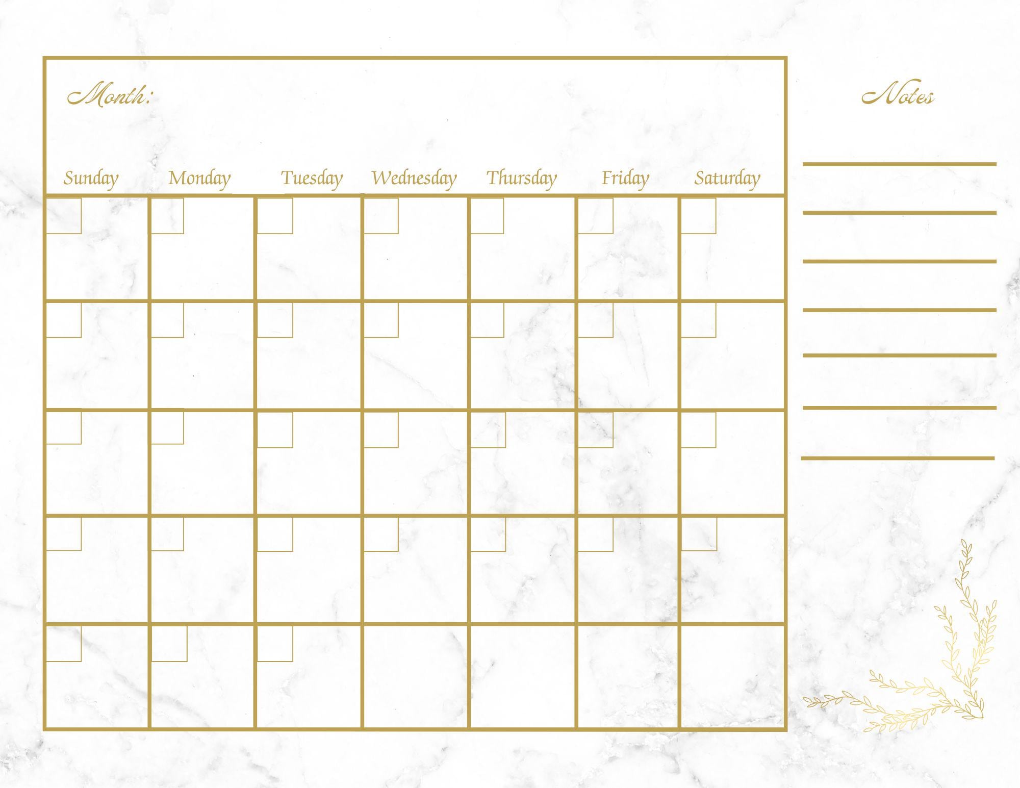 Printable Calendar - Etsy