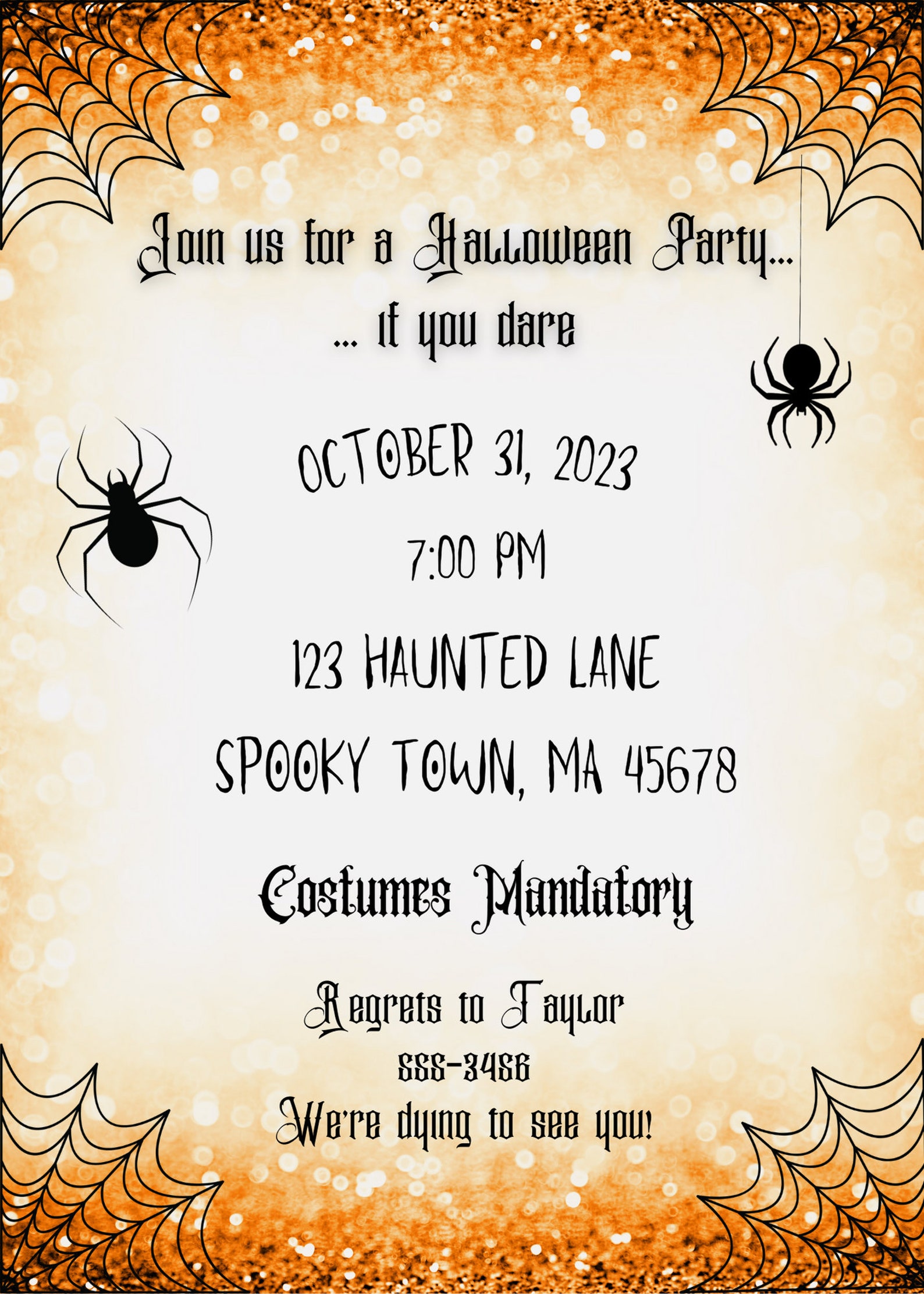Digital Halloween Party Invitation - Etsy