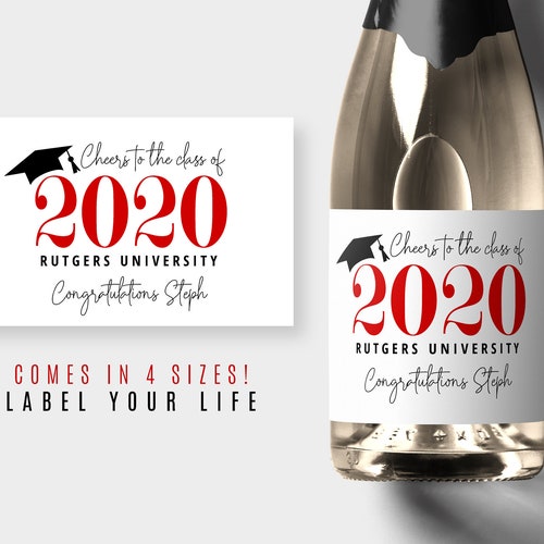 Graduation Wine Labels Champagne Labels Class of 2022 2023 - Etsy