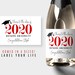 Graduation Champagne Labels Wine Labels Class of 2020 2021 - Etsy