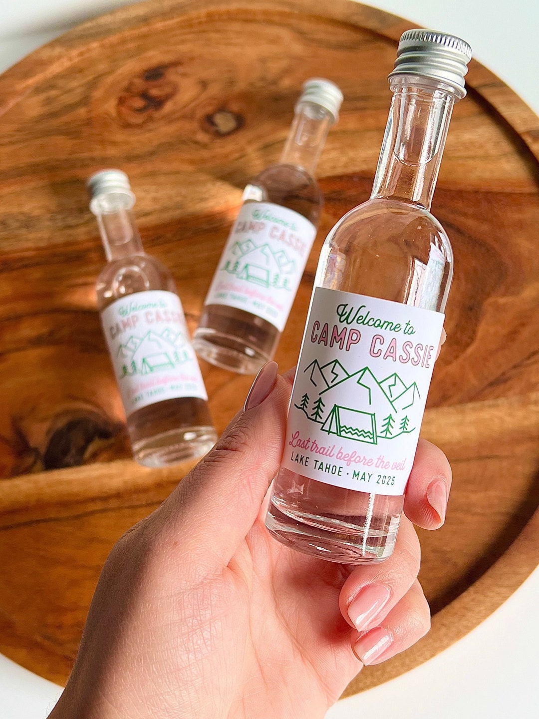 Camp Bachelorette Labels | Mini Shot Labels | Shooter Labels | Camping ...