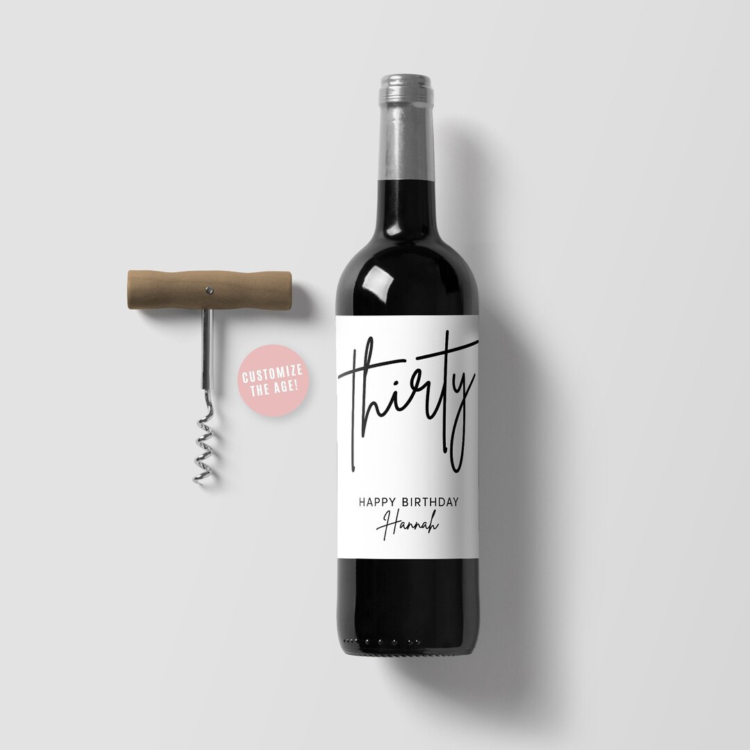 Thirty Forty Fifty Sixty Labels / Birthday Champagne Labels - Etsy