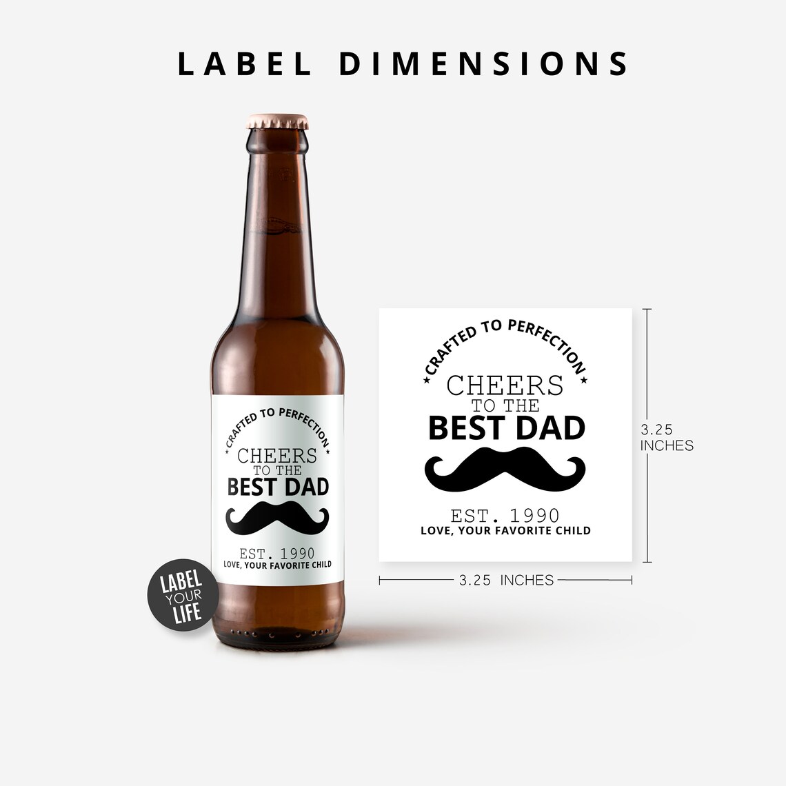 Father's Day Beer Labels Cheers to the Best Dad Gift for | Etsy