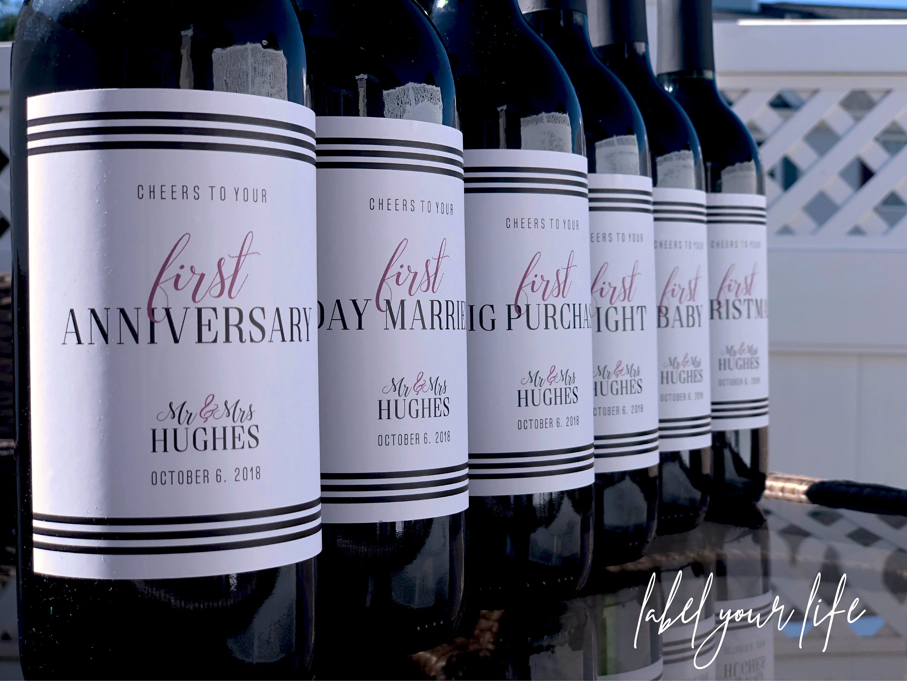 Marriage Milestone Label Set Wedding Milestone A Year of - Etsy