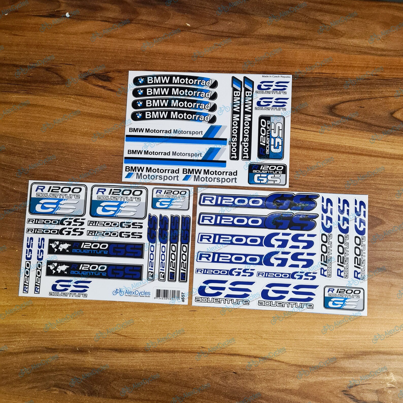 BMW R1200GS R1200 GS Blue Adventure Motorrad Motorsport Laminated ...