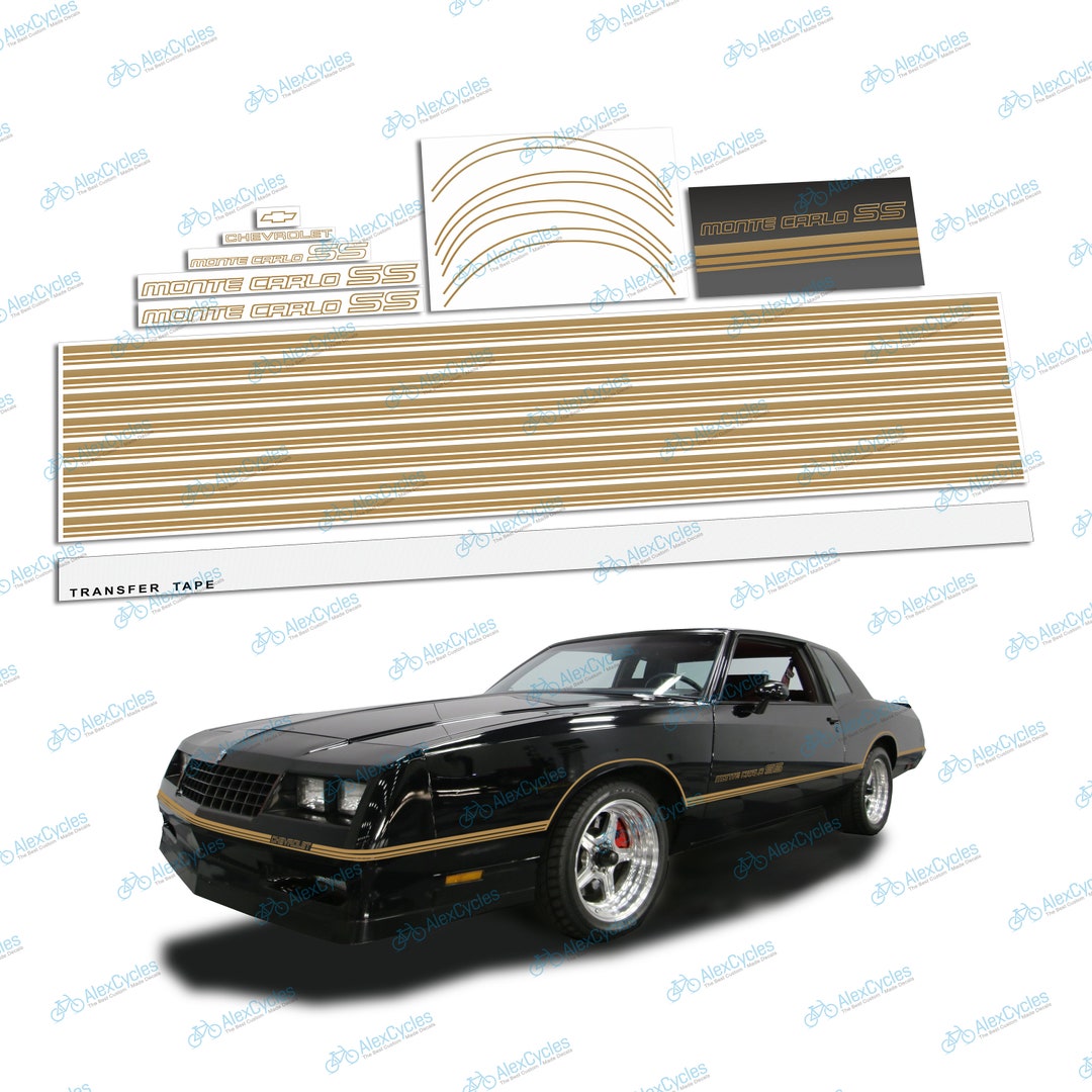 Custom Made Full Car Gold Restoration Stripes Decals Kit for Chevrolet ...