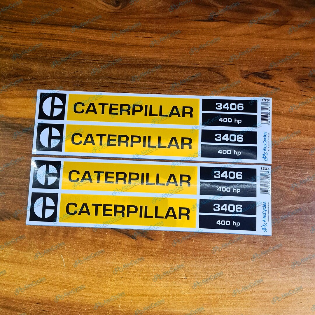 X4 CAT Caterpillar 3406 400 HP Engine Equipment Laminated Decals ...