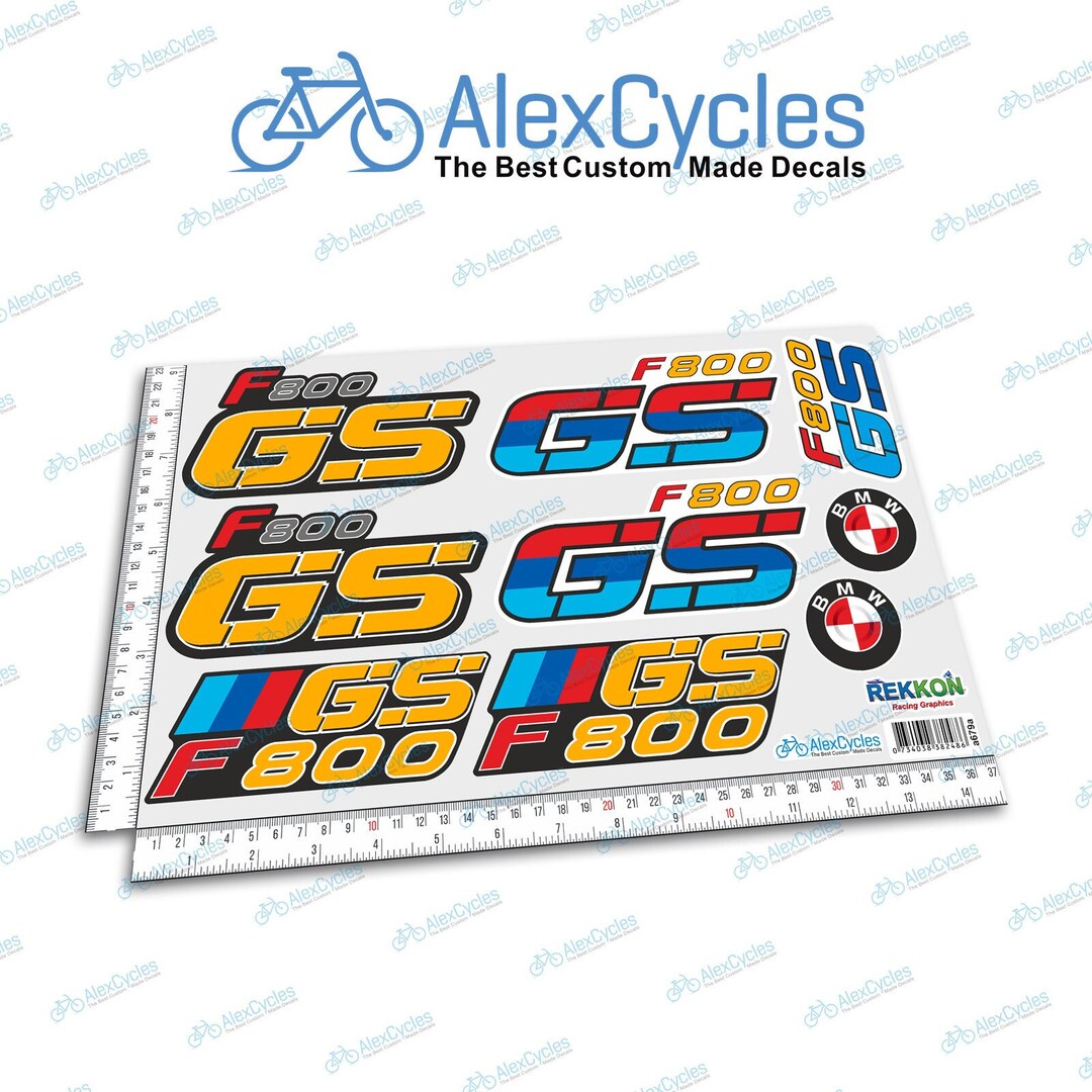 BMW F800GS F800 GS Yellow Motorrad Motorsport Laminated Decals Stickers ...