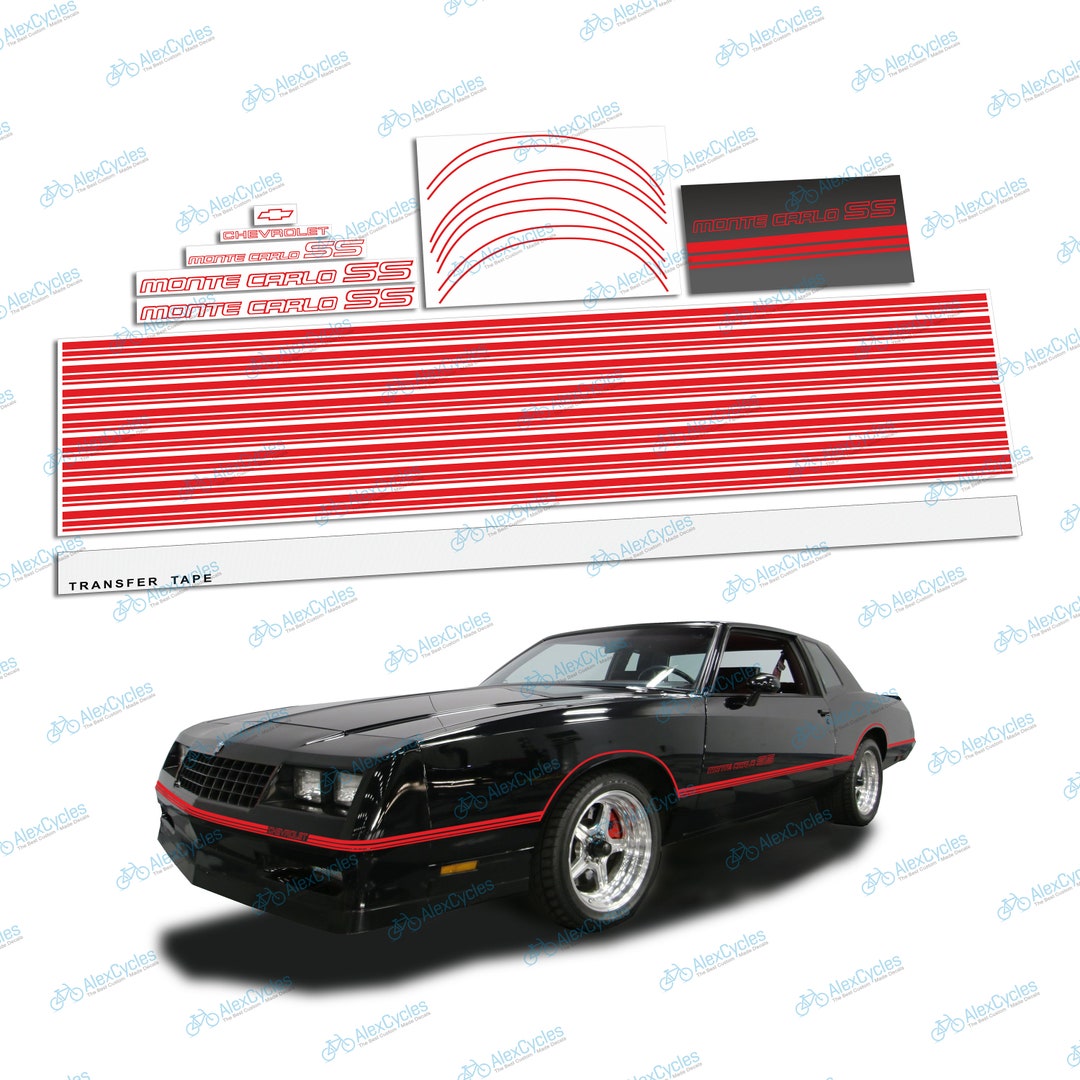 Custom Made Full Car Red Restoration Stripes Decals Kit for Chevrolet ...
