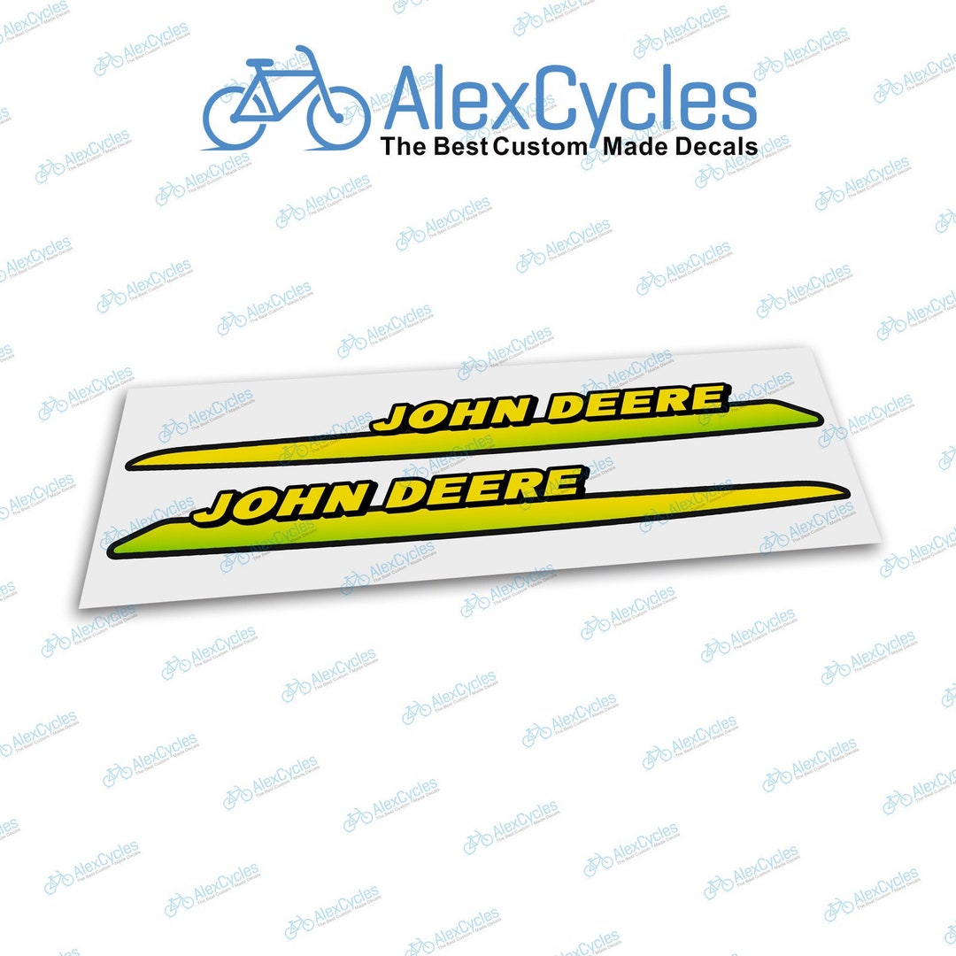 2pc Set for John Deere Tractor Upper Hood Vinyl Right and Left Decals ...